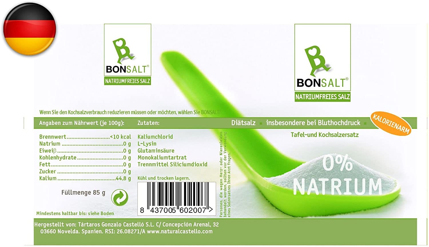 Bonsalt sale senza sodio 0% 85 g: Acquista con spedizione gratuita in ...