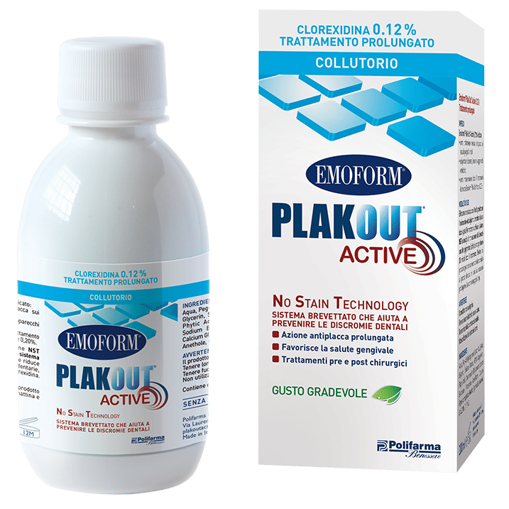 Emoform plakout active 0,12 promo collutorio 200 ml + dentifricio 75 ml ...